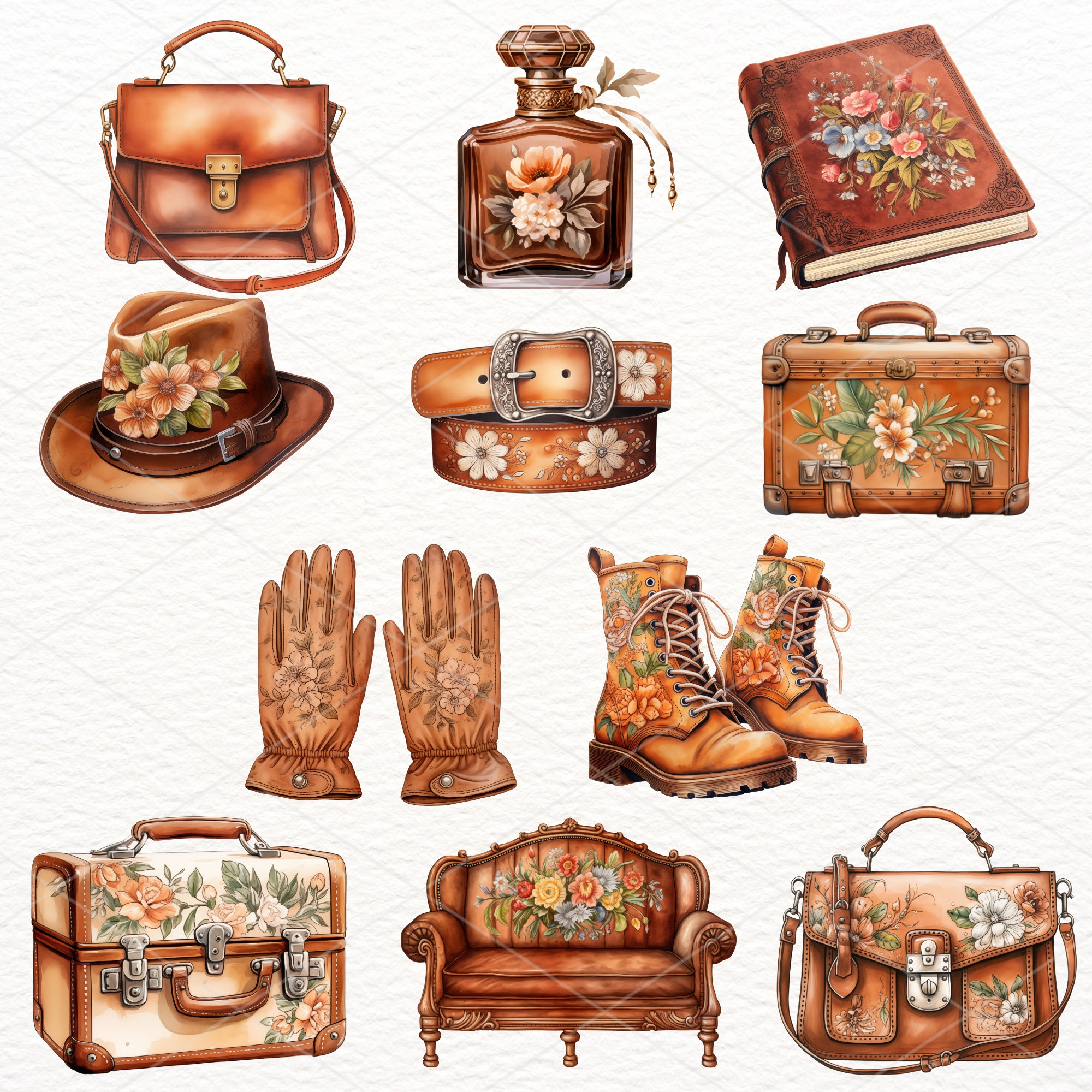 Watercolor Vintage Clipart, Antique, Vintage Items, Vintage Woman PNG ...