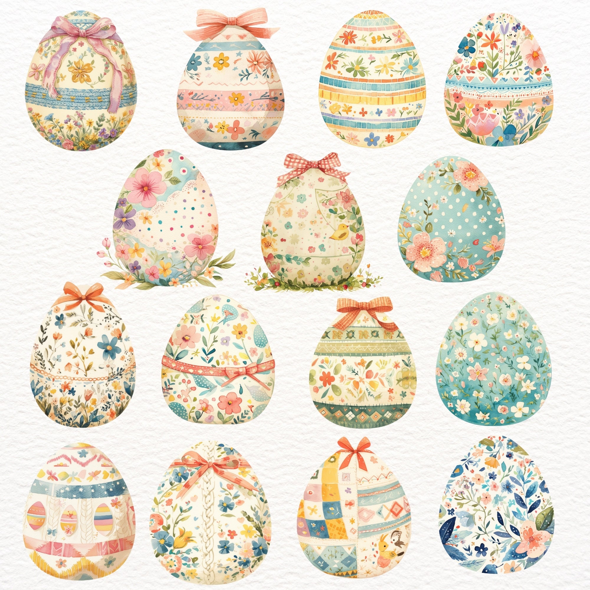 Watercolor Easter Eggs Clipart, Easter Egg PNG, Painted Easter Egg ...