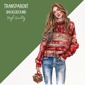 Watercolor Christmas Clipart: Festive Winter PNG Images (digital ...