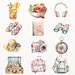 Watercolor Summer Travel Clipart, Summer PNG, Travel Clipart, Girl ...