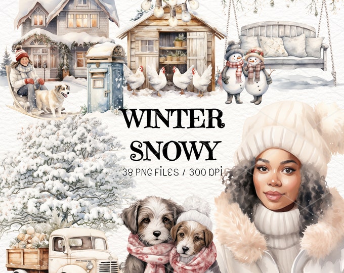 Winter Chalet Clipart Set: Cozy Cabin, Ski Lodge PNG (digital Download ...