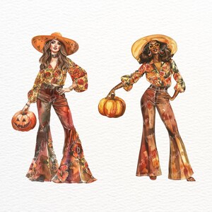 Watercolor Thanksgiving Day Clipart, Autumn Fall Holiday, Retro ...