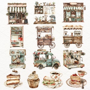 Watercolor Coffee Lover Clipart, Coffee Drinks Clipart, Barista ...