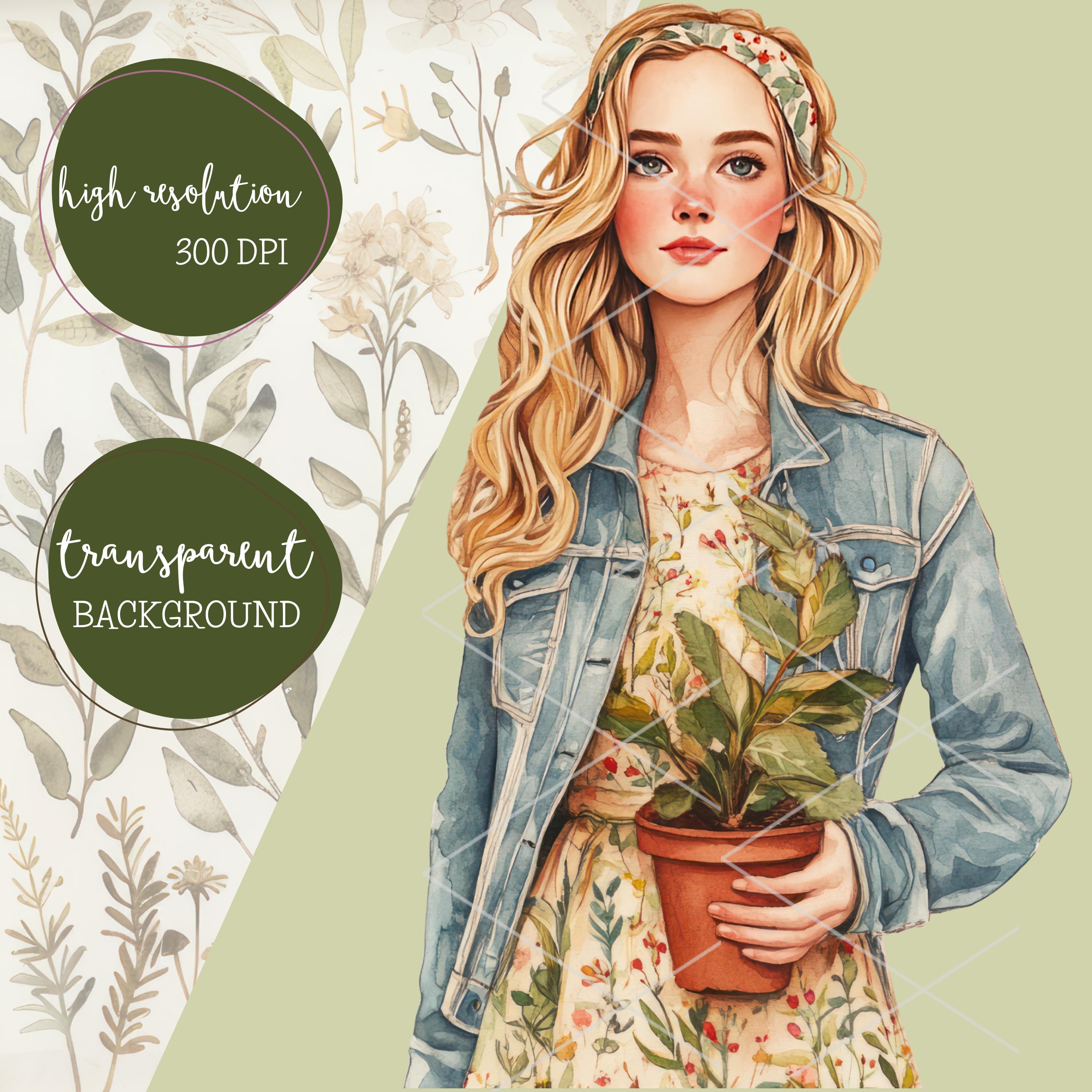 Watercolor Potted Plant Clipart: Greenery PNG Set (digital Download) - Etsy