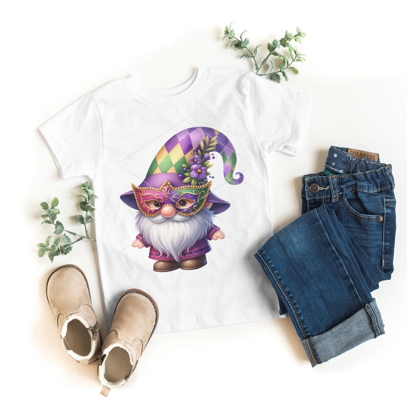 Watercolor Mardi Gras Gnome Clipart, Mardi Gras PNG, Mardi Gras Clipart ...