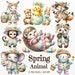 Watercolor Spring Animals Clipart, Spring Clipart PNG, Adorable ...