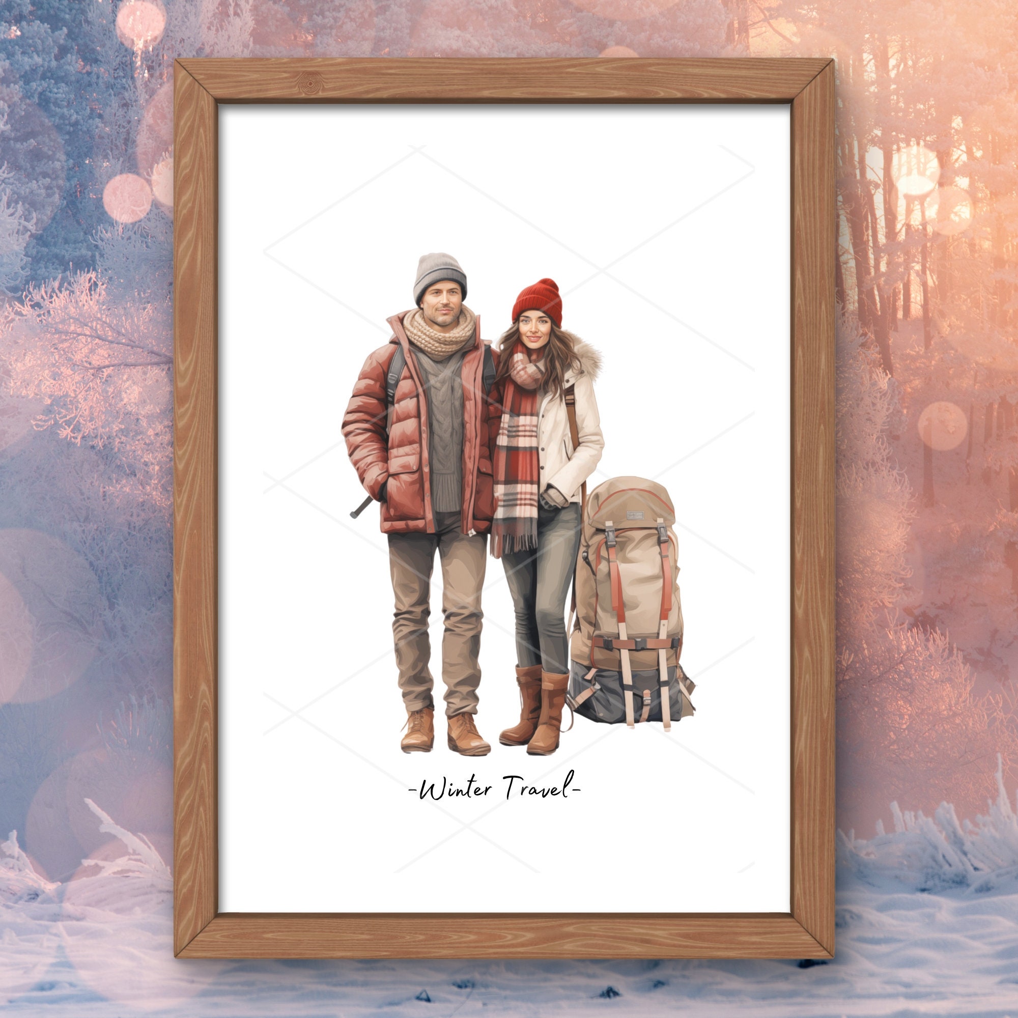 Watercolor Winter Travel Clipart, Travel Clipart, Holiday Clipart ...