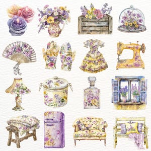 Watercolor Spring Clipart, Romantic, Springtime, Cottagecore, Spring ...