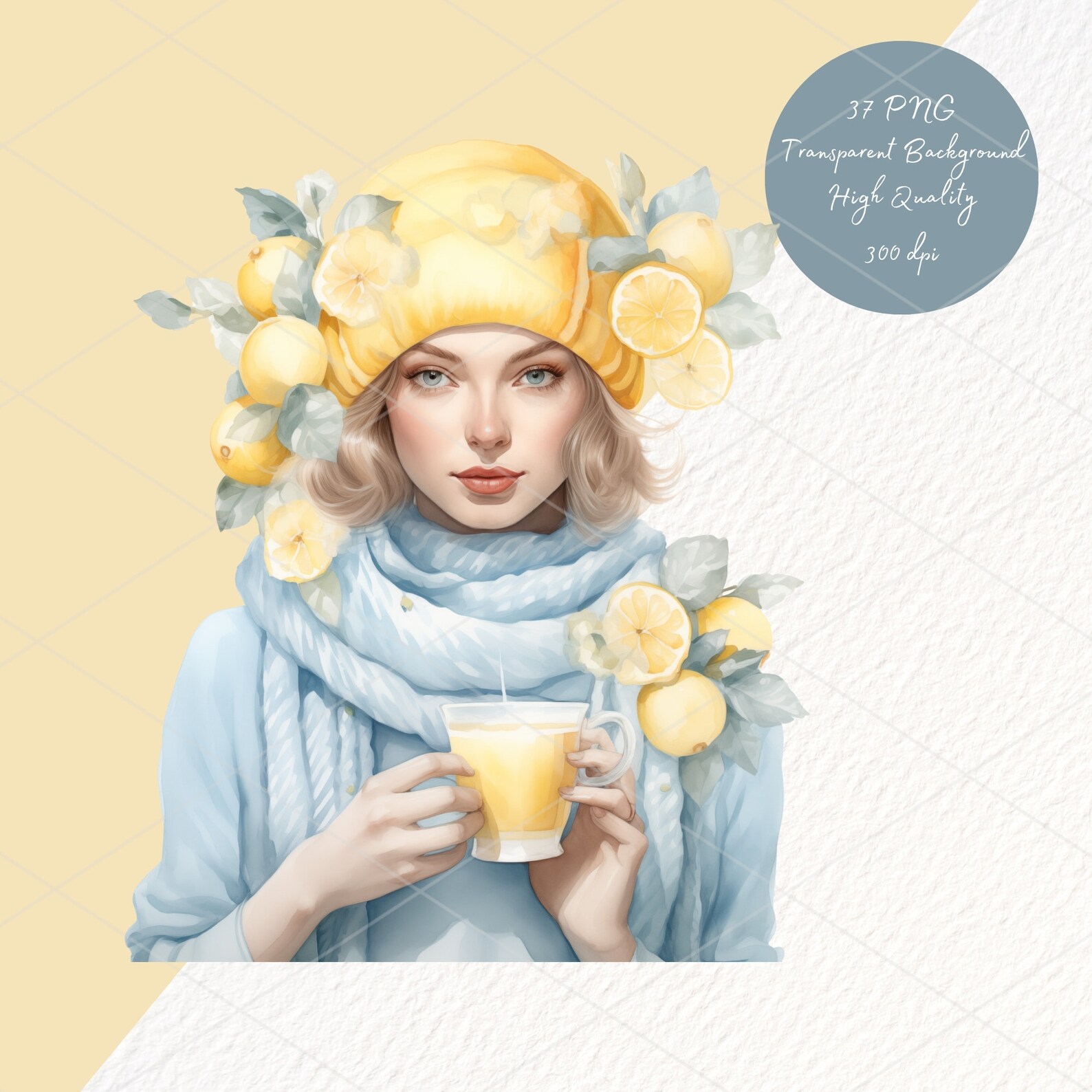 Spring Day Watercolor Clipart, Cozy Spring Graphic, Cottagecore Clip ...