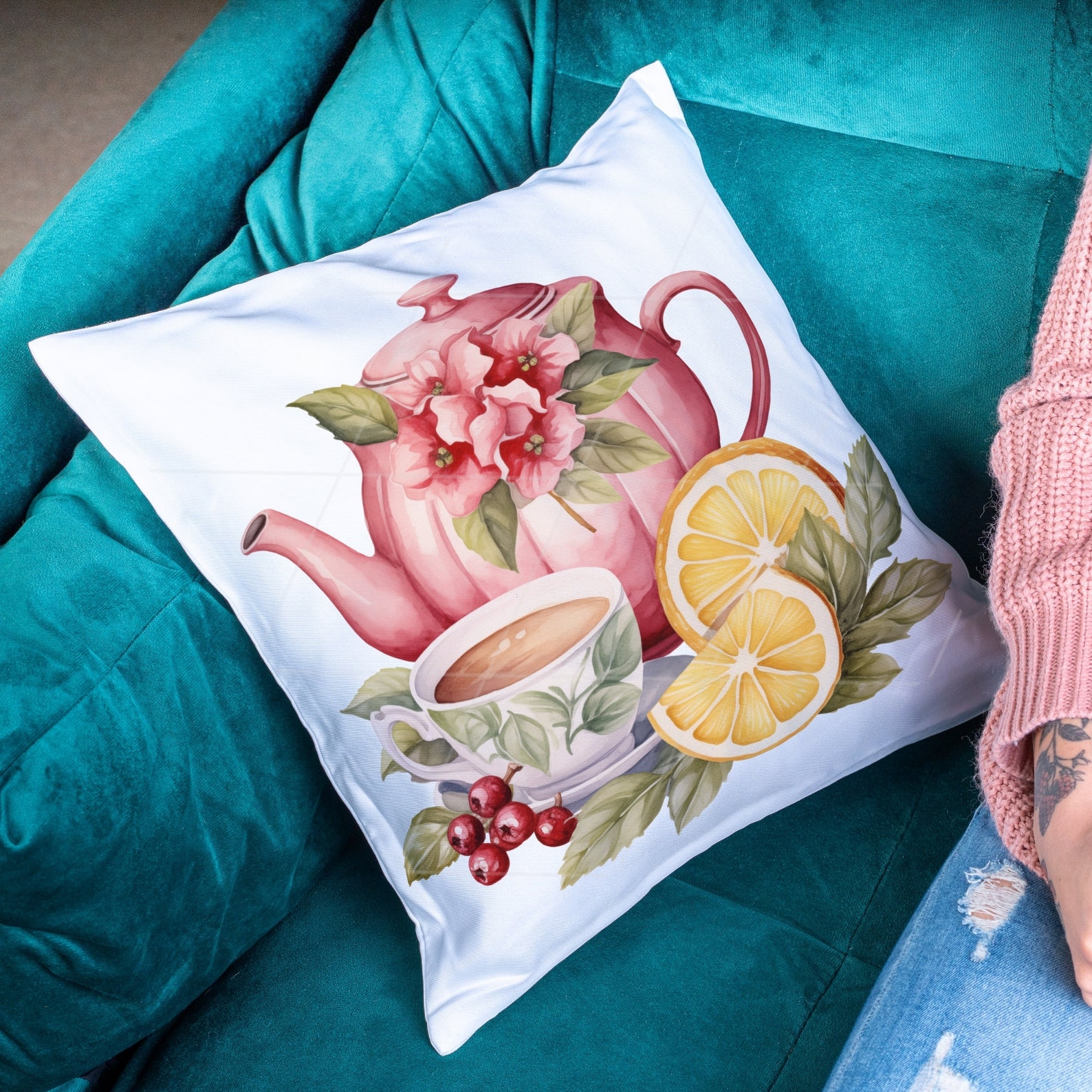 Tea Time Watercolor Clipart, Tea Time Clipart, Tea Lovers, Scrapbooking, Junk Journal, Tea Time ...