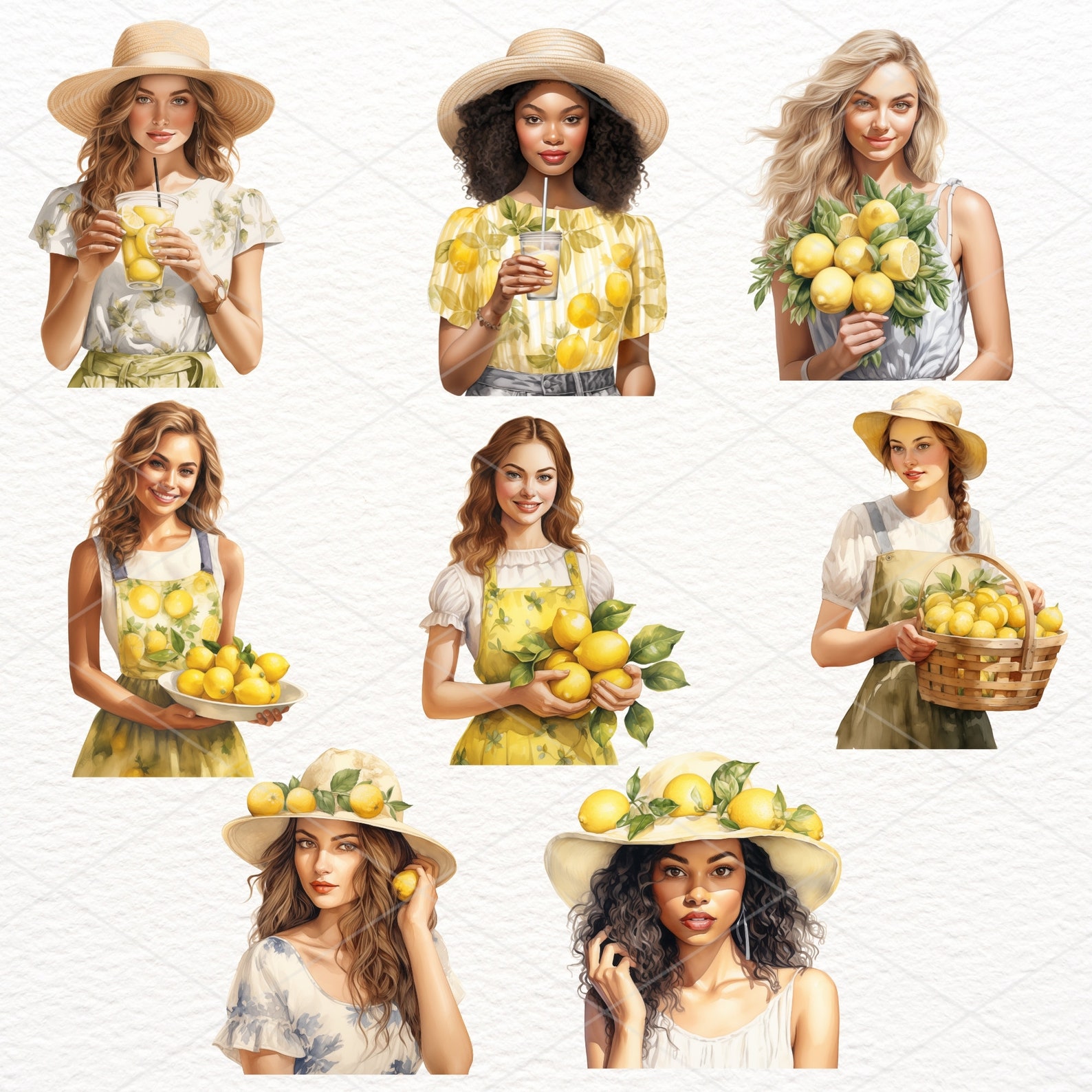 Watercolor Lemon Clipart, Lemon PNG, Fruit Clipart, Lemonade, Citrus ...