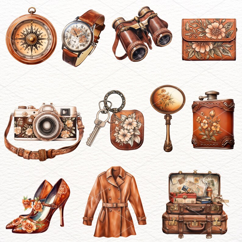 Watercolor Vintage Clipart, Antique, Vintage Items, Vintage Woman PNG ...