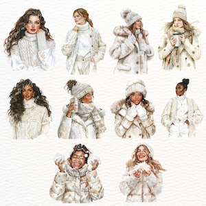 Watercolor Winter Snowy Clipart, Winter Illustrations, Cozy Winter ...
