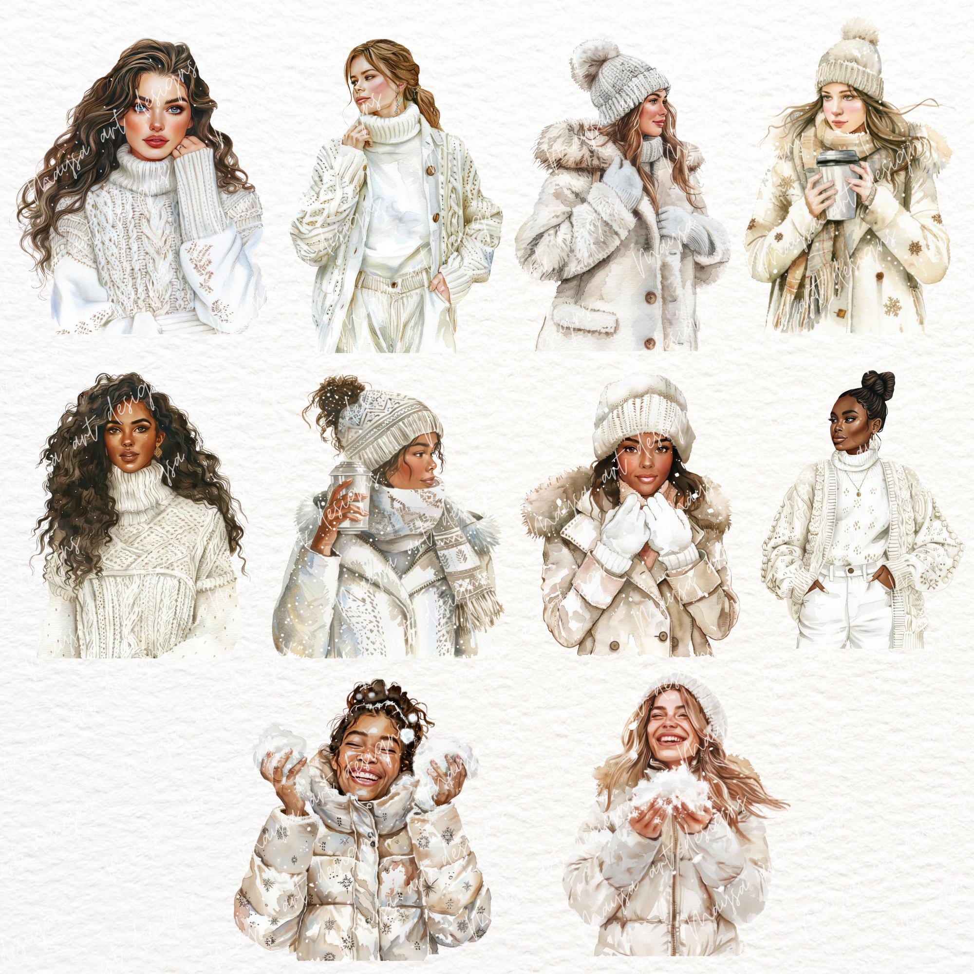 Watercolor Winter Snowy Clipart, Winter Illustrations, Cozy Winter ...