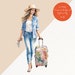 Watercolor Summer Travel Clipart, Summer PNG, Travel Clipart, Girl ...