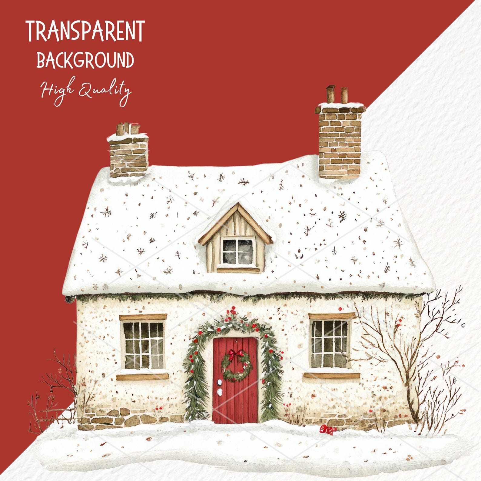 Watercolor Cute Christmas Clipart, Cute Santa, Festive Clipart, Winter ...