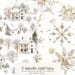 Watercolor Snowy Winter Digital Paper: Seamless Holiday Patterns ...
