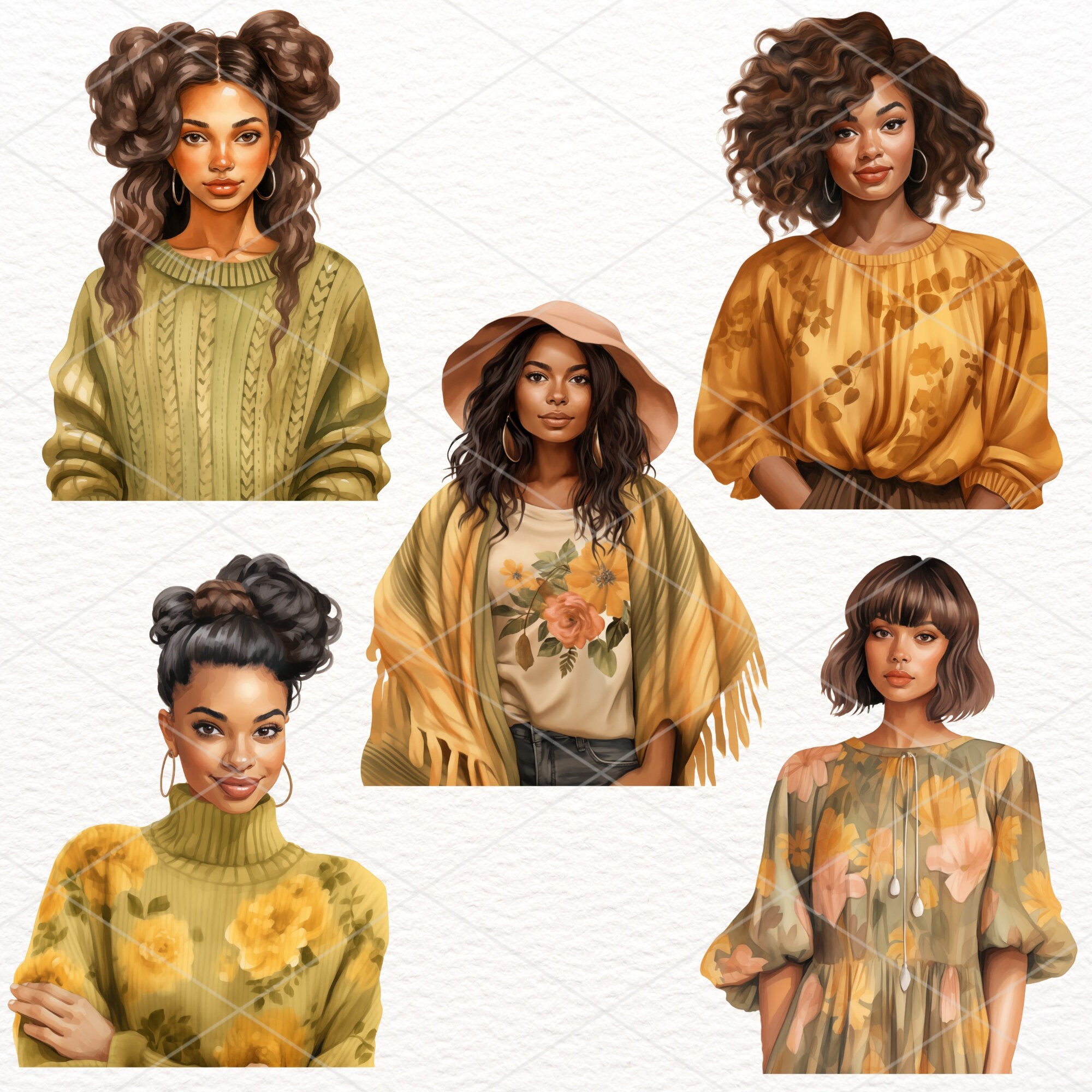 Watercolor Fall Clipart: Cozy Autumn PNG Set (digital Download) - Etsy