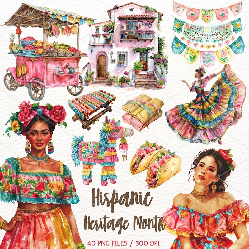 Hispanic Heritage Clipart - Etsy