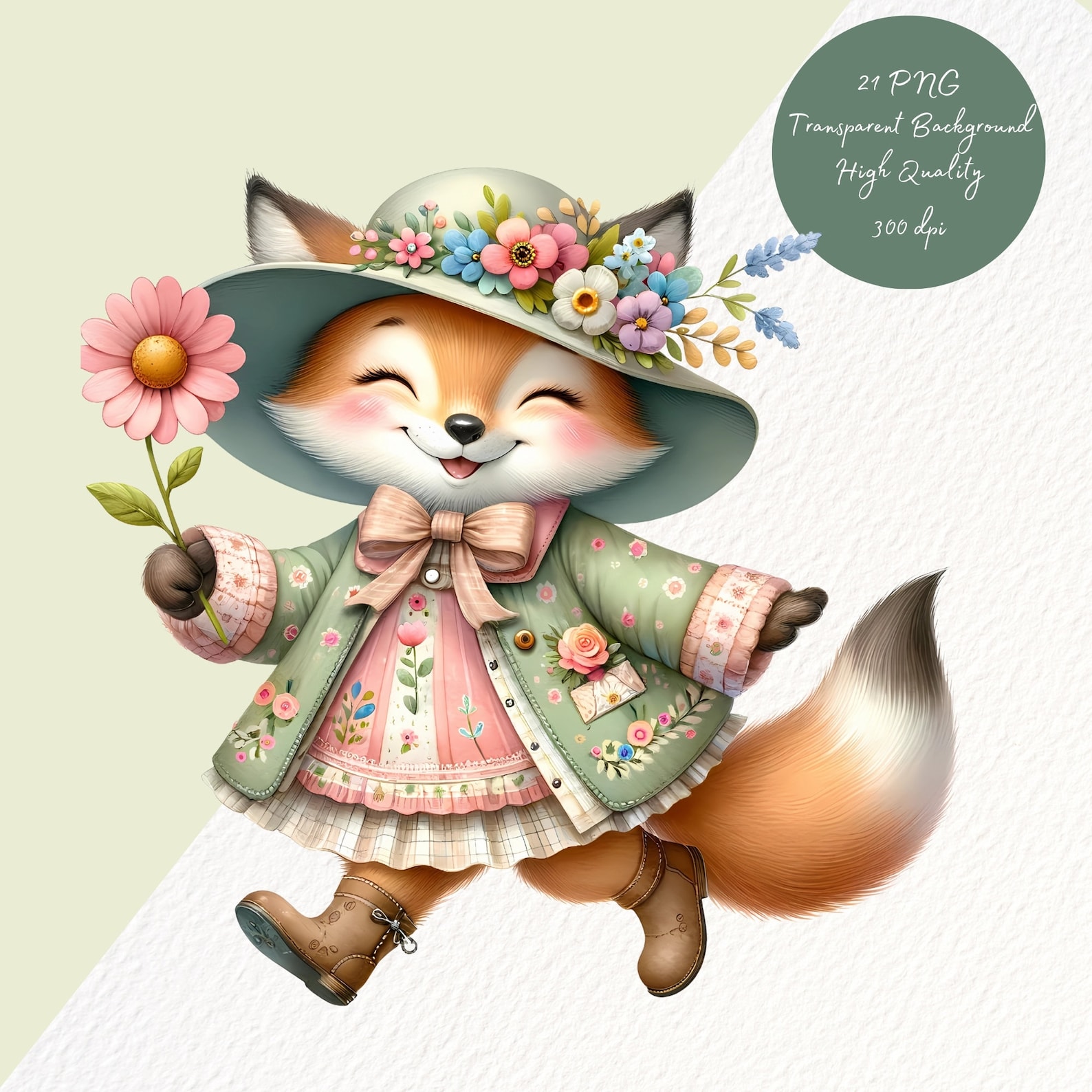 Watercolor Spring Animals Clipart, Spring Clipart PNG, Adorable ...