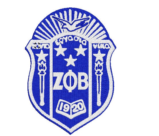 Zeta Phi Beta Shield Dst File Etsy