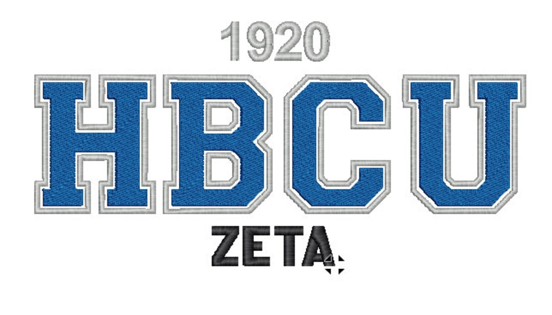 HBCU zeta Embroidery Design - Etsy