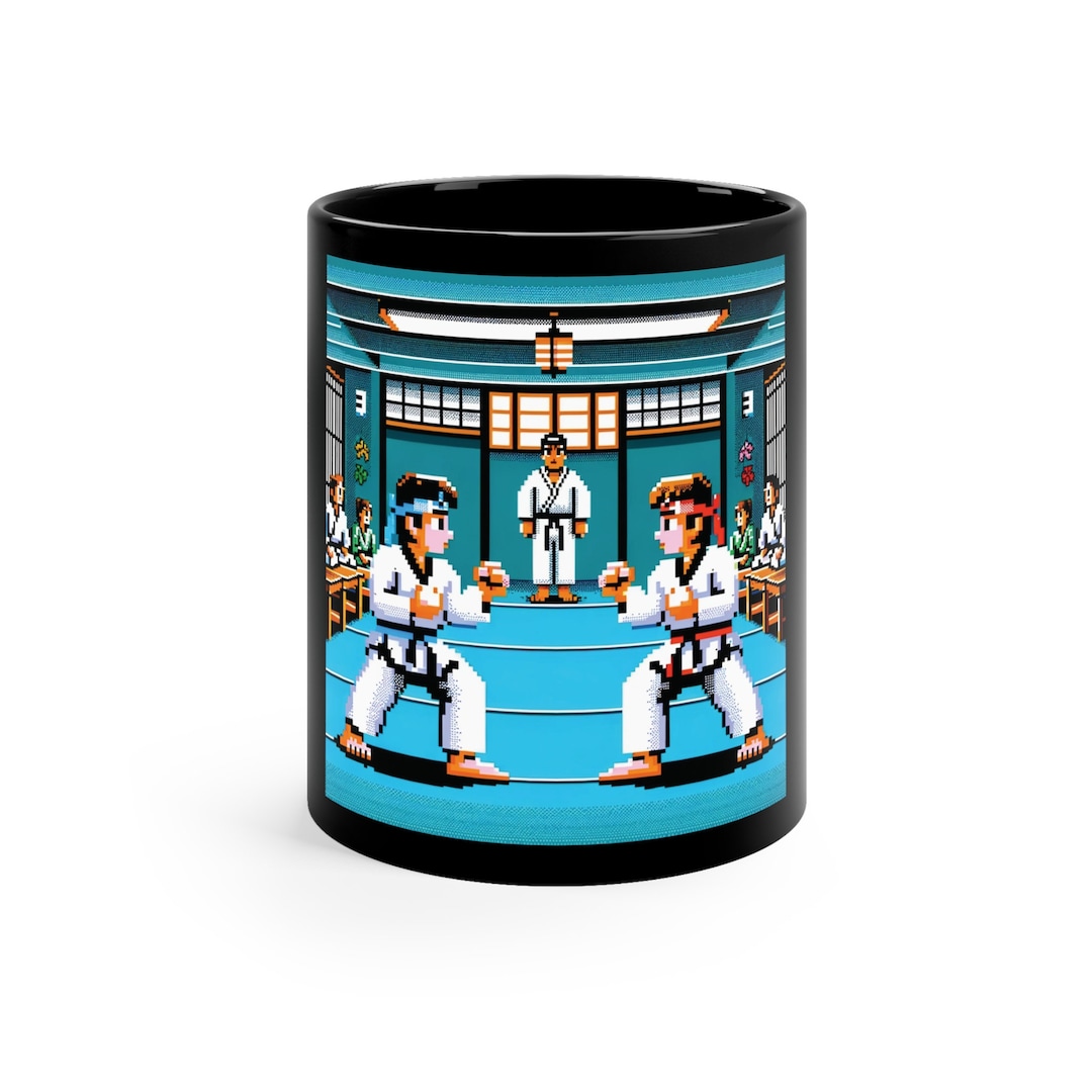 Video Game Coffee Mug 80s Arcade Gamer Karate Level 1980s Vibe Retro ...