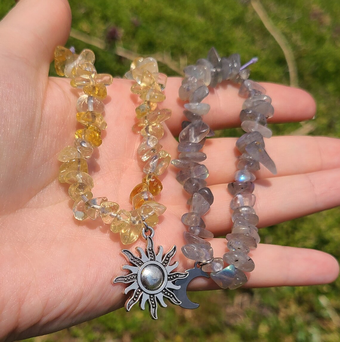 Sun and Moon Celestial Bracelet Pair - Etsy