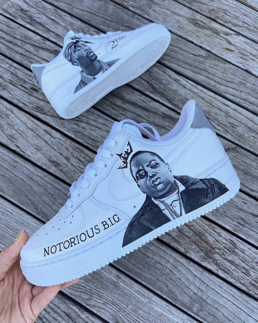 Notorious Big X Tupac Air Force 1 Custom Custom Shoes, Custom Air Force ... Notorious Big X Tupac Air Force 1 Custom Custom Shoes, Custom Air Force ...