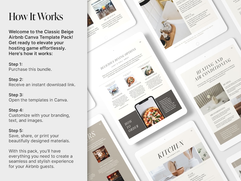 Airbnb Canva Template Pack Airbnb Welcome Book Ebook Template Canva ...