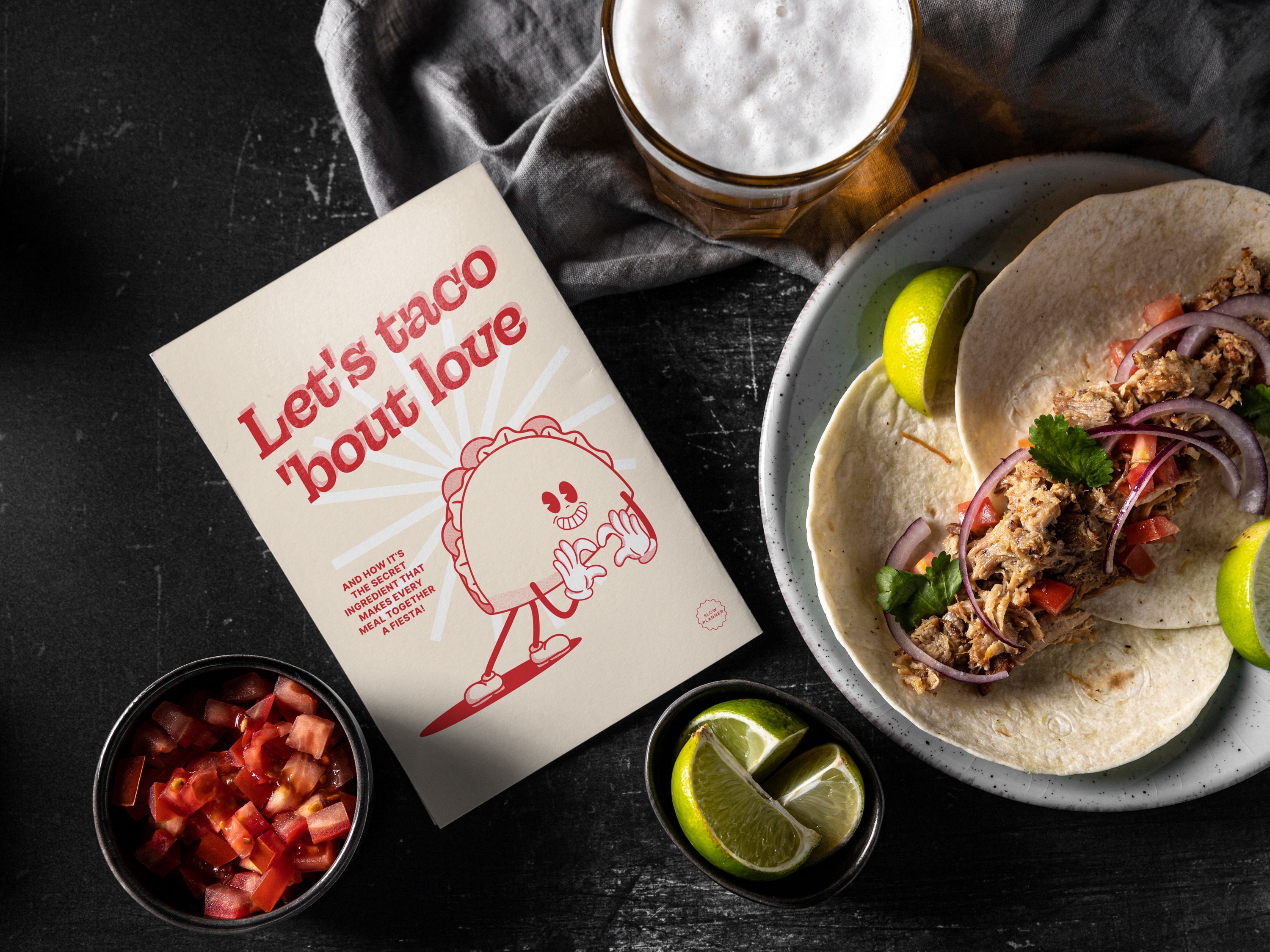 Fiesta Clipart Taco Poster Let's Taco 'bout Love Fiesta Party Decoration Retro Mascot Poster - Etsy