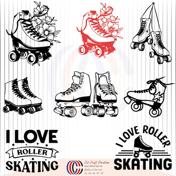 Roller Skating Svg - Etsy