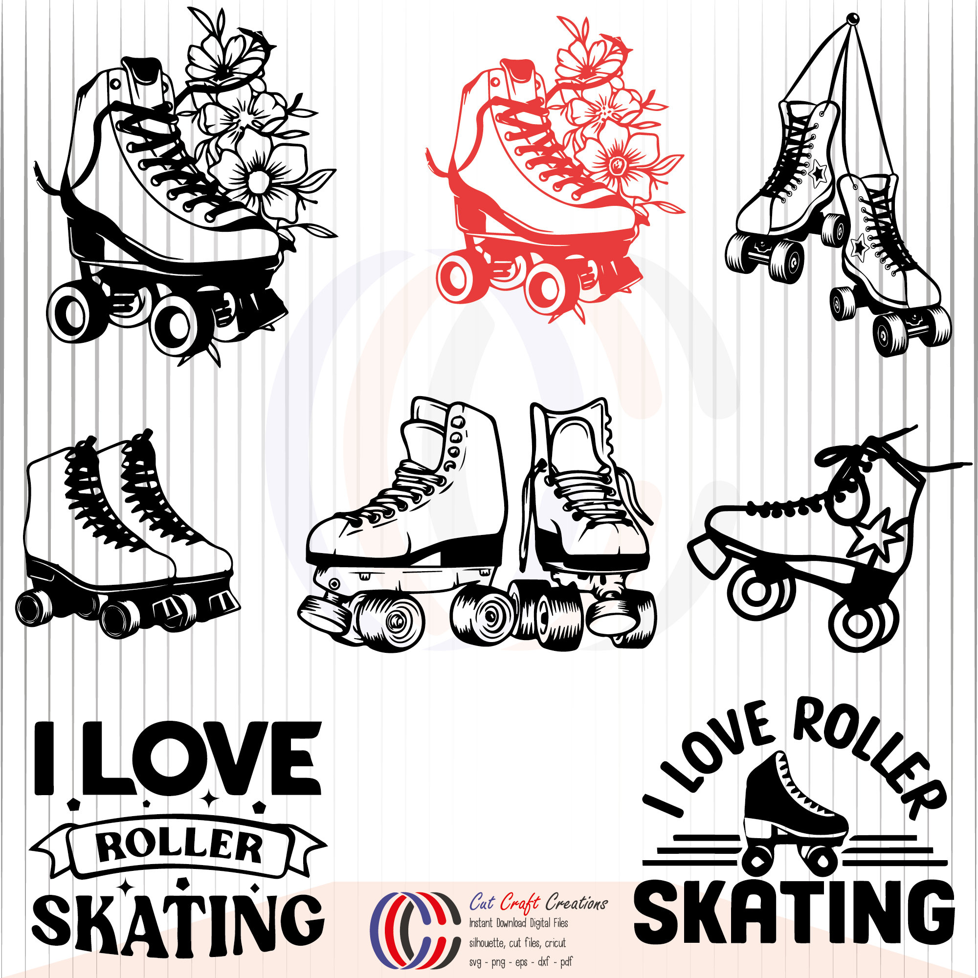 Roller Skating Svg Bundle, Skating Svg, Skating Svg File, Roller Derby ...