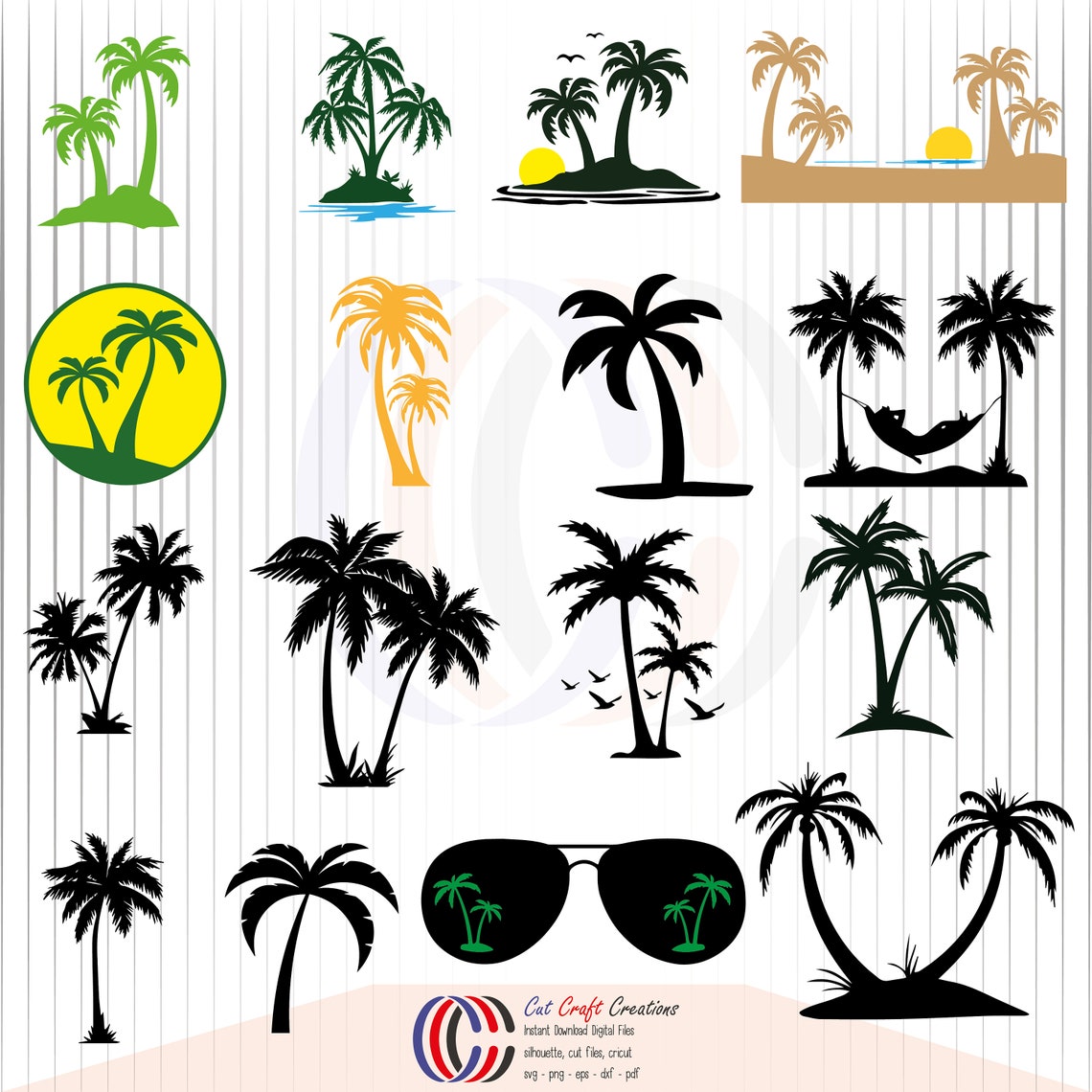 Palm Tree SVG Bundle, Palm Tree PNG, Tree Svg, Palm Tree Wall Art ...