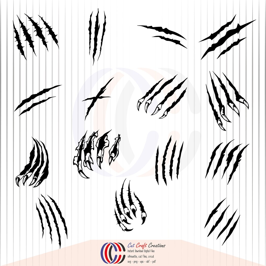 Claw SVG Bundle, Claw PNG Bundle, Claw Clipart, Dino Claw, Marks Svg ...