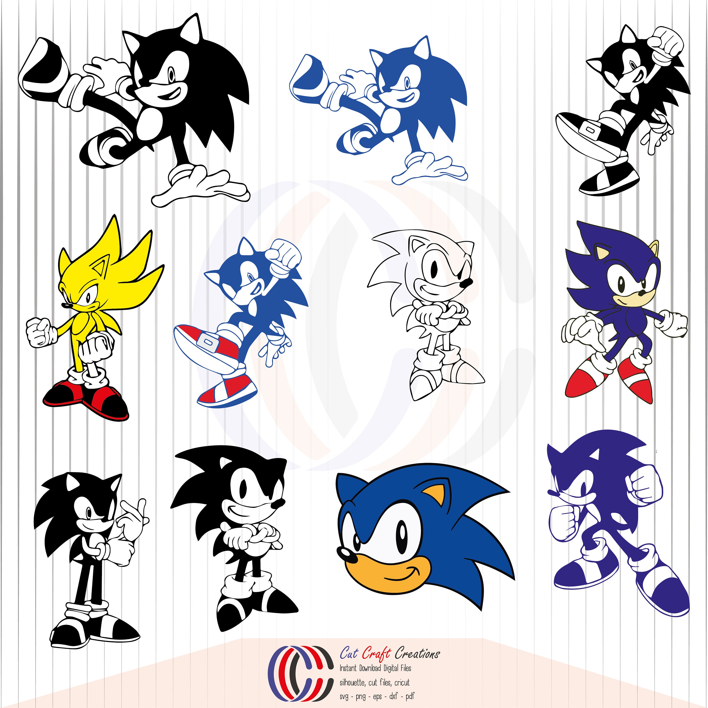 Blue Hedgehog Svg, Sonic, Cartoon Svg, Cut File, Silhouette, Cricut ...