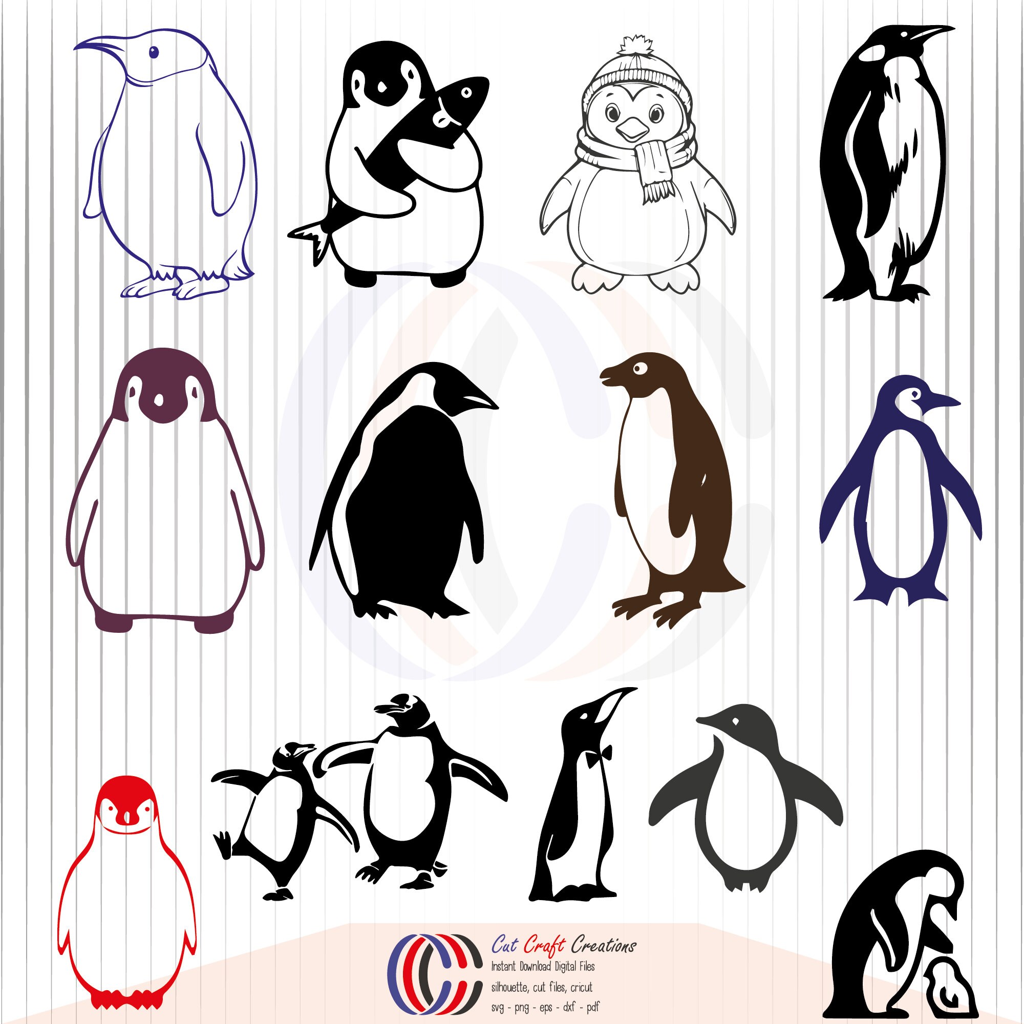 Penguin SVG, Penguin Clipart, Penguin Cut Files, Penguin Silhouette ...