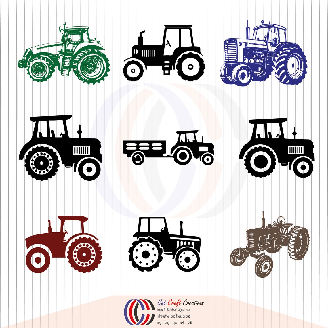 Tractor SVG Bundle, Tractor PNG Bundle, Tractor Clipart, Tractor SVG ...