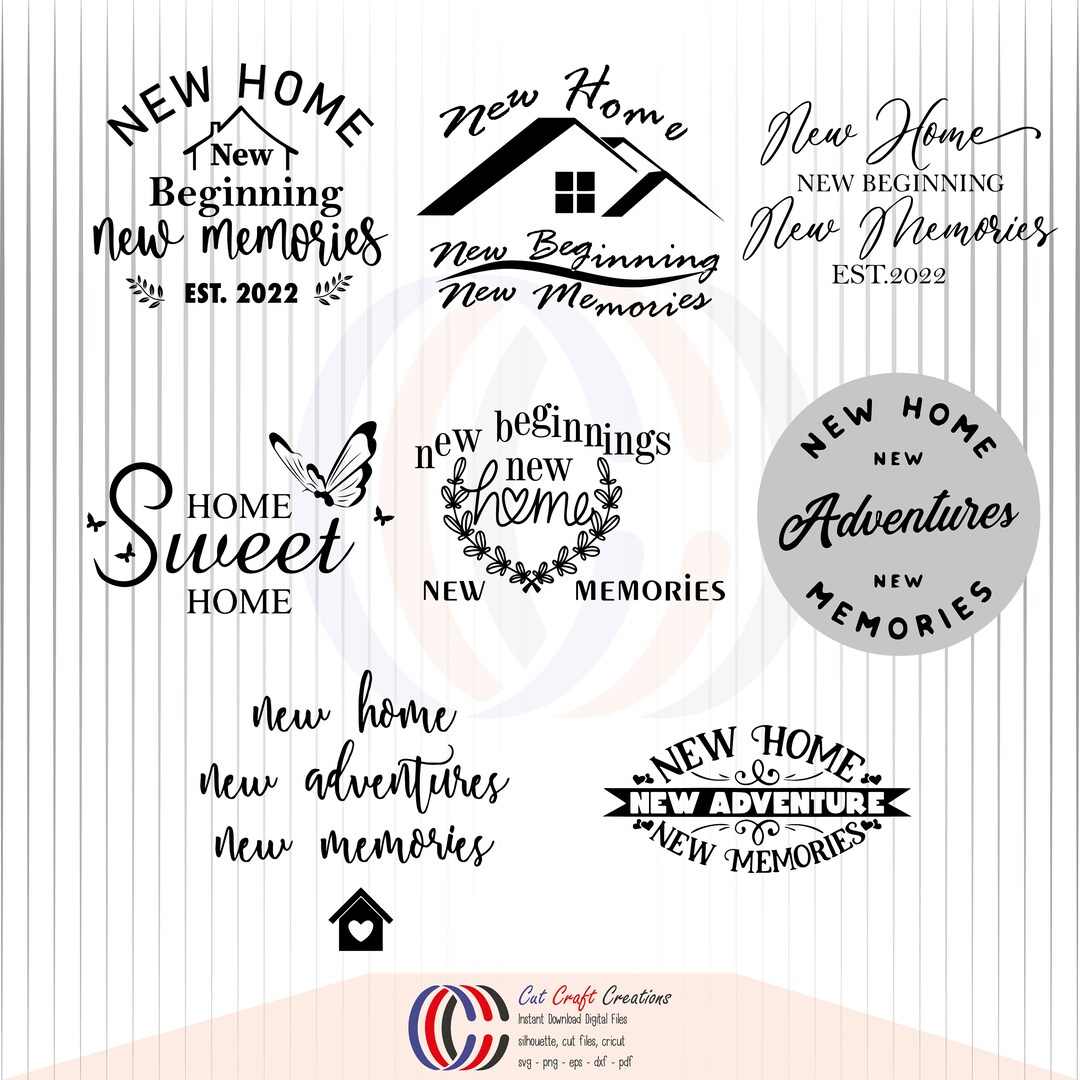 New Home New Adventures New Beginnings Svg,home Svg Bundle, Home Sweet ...