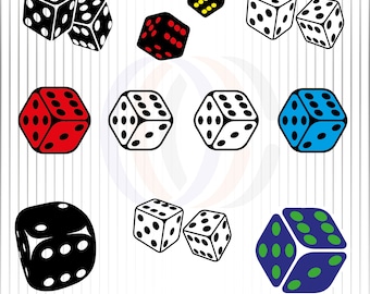 Dice SVG Bundle, Dice SVG Cut Files for Cricut, Gambling Svg, Casino ...