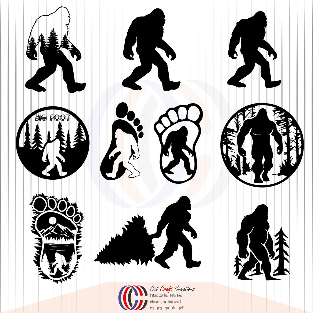 Bigfoot Svg Bundle, Big Foot Svg, Yeti Svg, Sasquatch Svg, Svg Cut File ...