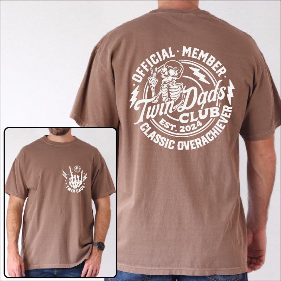 Dad of Twins Classic Overachiever Shirt, Pregnancy Gift for Dad Shirt ...