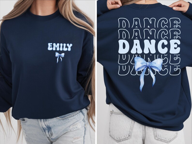 Custom Dance Sweatshirt, Personalized Gift for Dance,custom Named Dance ...