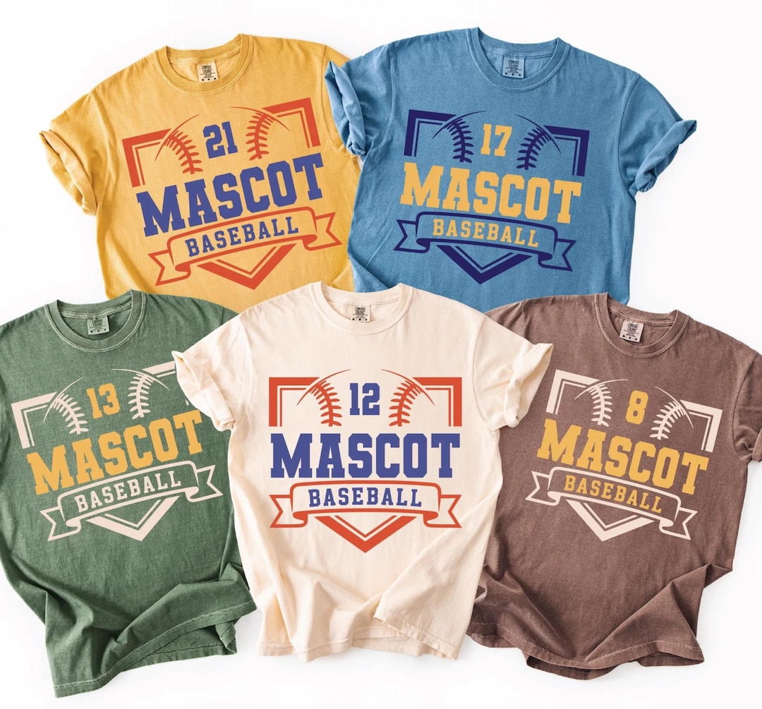 Personalized Team Shirt, Custom Baseball Mascot Tee, Baseball Mom Gift ...