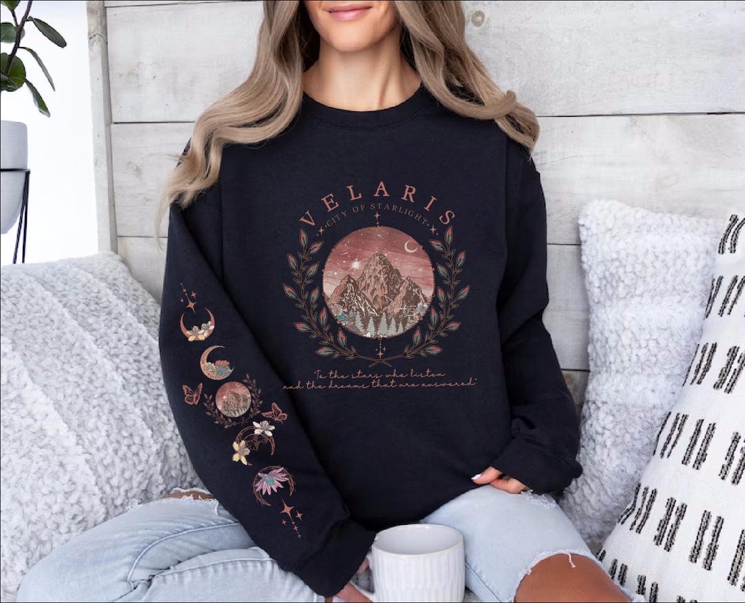 Velaris City of Starlight Sleeve Printed Sweatshirt, Velaris Sweatshirt ...
