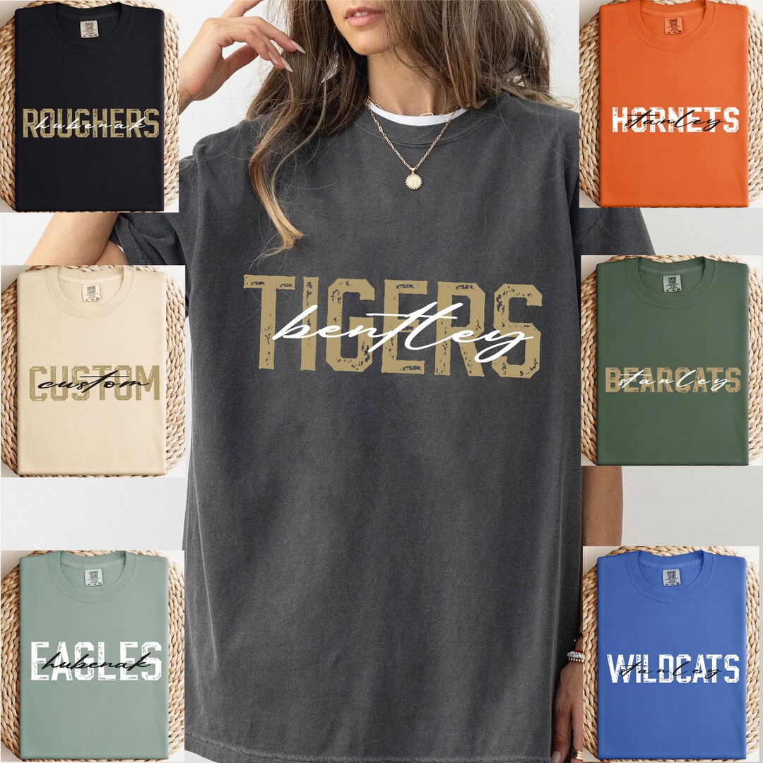 Custom Favorite Team Comfort Colors Shirt, Team Mascot Shirt, School ...