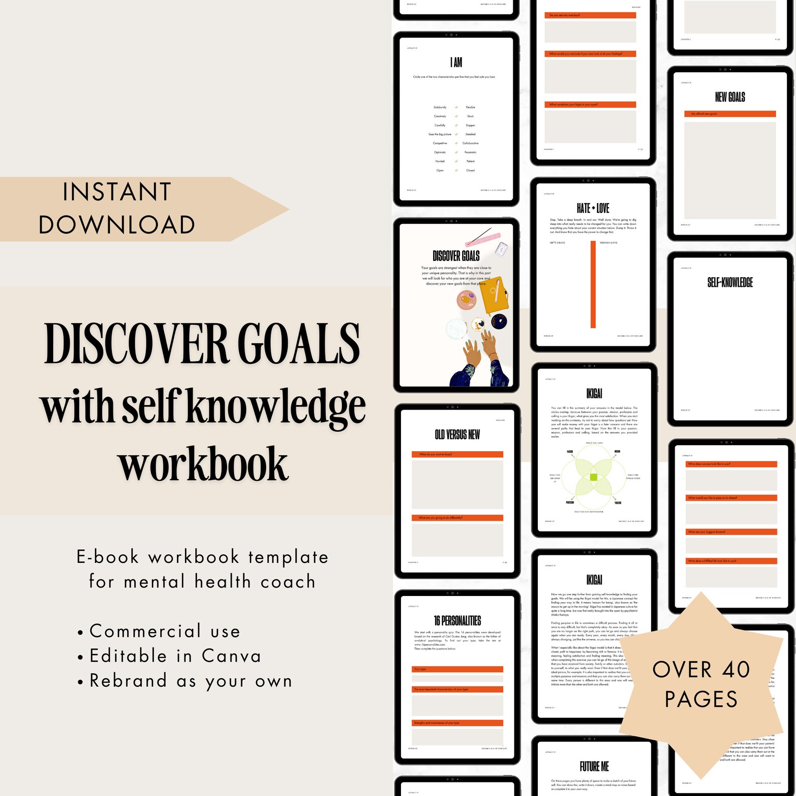 Growth Mindset Worksheets | Coaching Workbook Template | Done for You ...