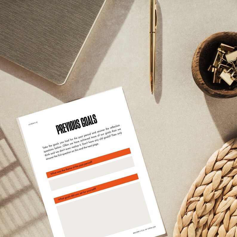 Goal Reflection Workbook | Goal Setting Journal | Editable Canva ...