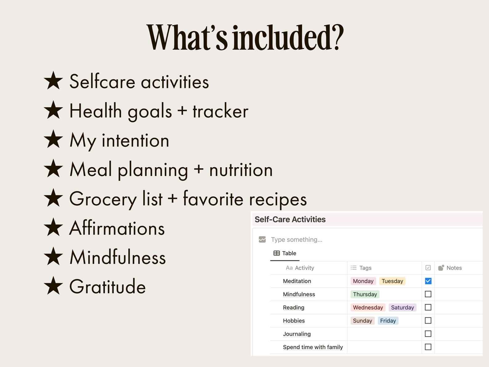 Notion Life + Wellness Planner | Notion Health Planner | Self-care ...