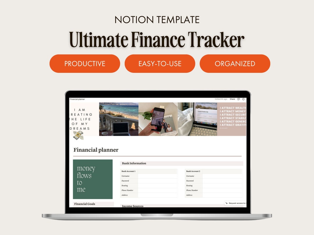 Notion Finance Tracker | Notion Budget Planner | Income Expense Tracker ...